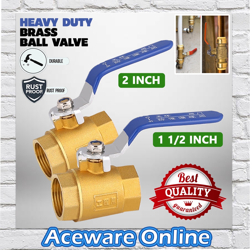 1 1/2 2 Inch Brass Ball Valve Brass Fitting Ball Mini Water Pipe Female ...