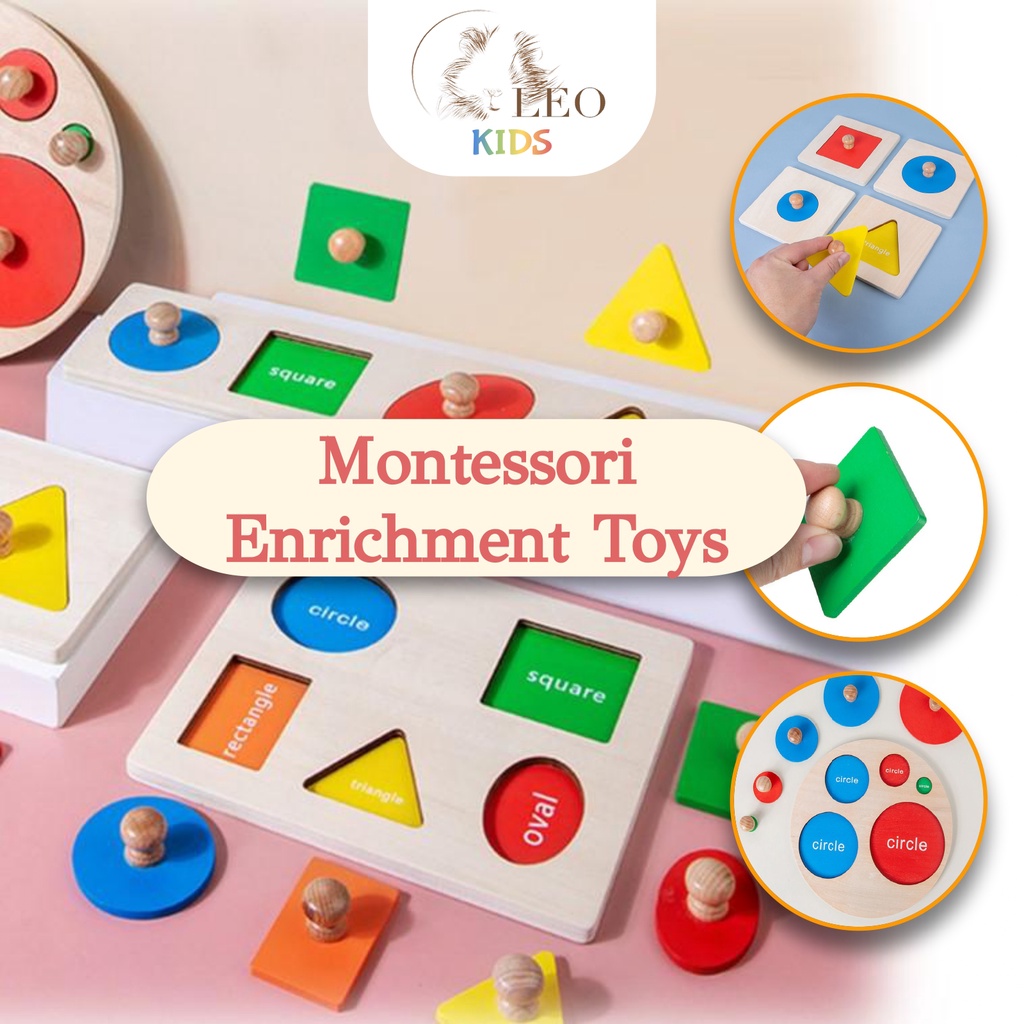 [SG Instock] Shapes Montessori Wooden Baby Recognition Hands On Toys ...