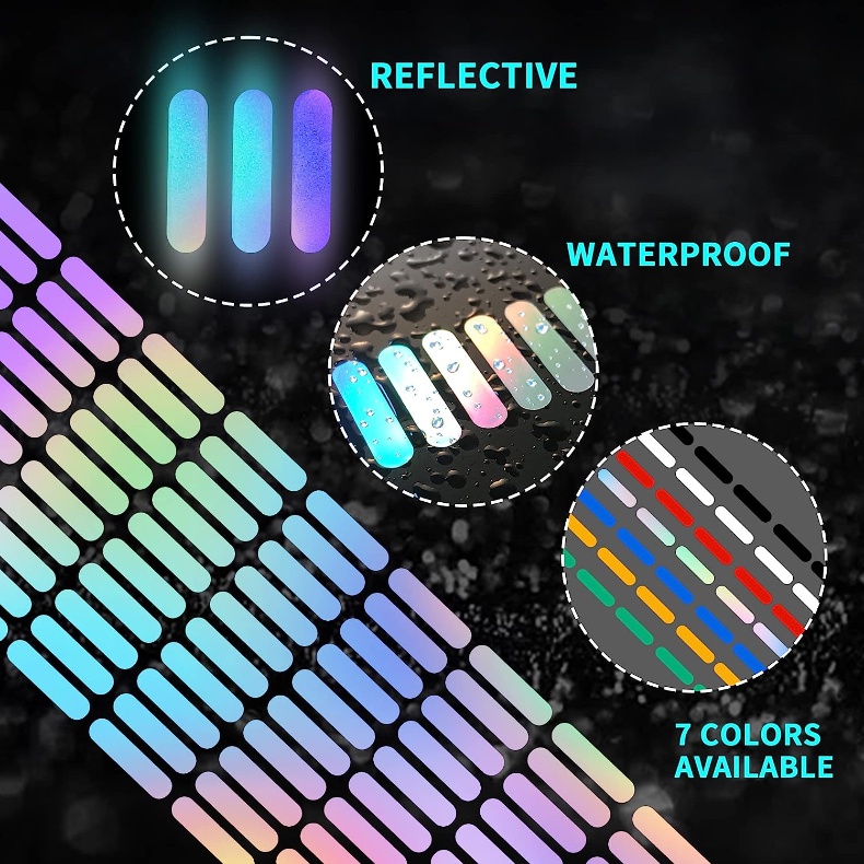 60cm Laser Color Dashed Line Car Sticker / Electric Bike Dotted Line ...