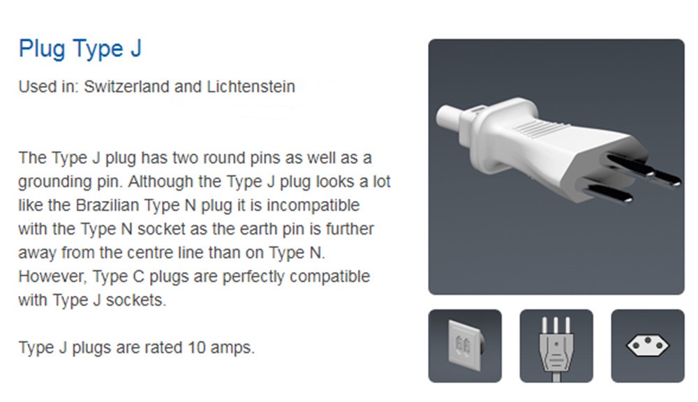 Universal to Switzerland Plug Adapter Multifunction EU US AU UK to ...