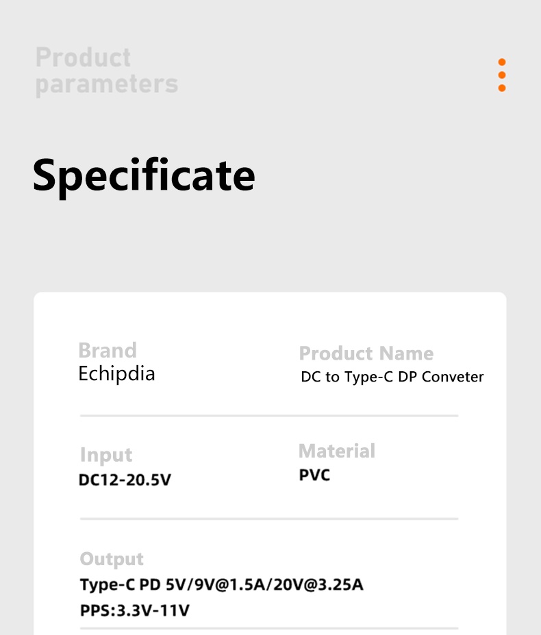 DC to USB C PD 65W Power Adapter Converter 5.5X2.5 7.4X5.0 4.5X3.0mm ...