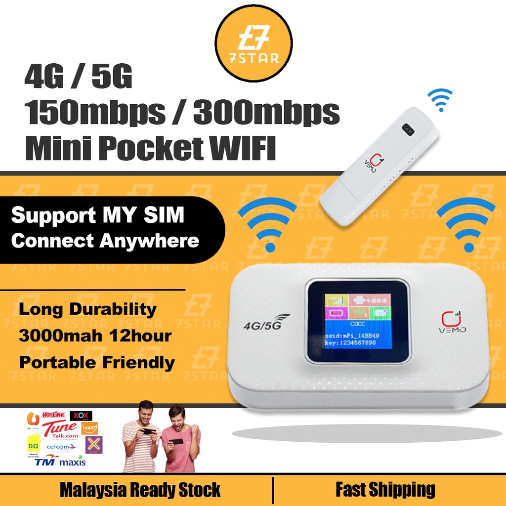 7star 4G LTE 300Mbps Portable Router 3000Mah Battery WiFi Router 4G USB ...