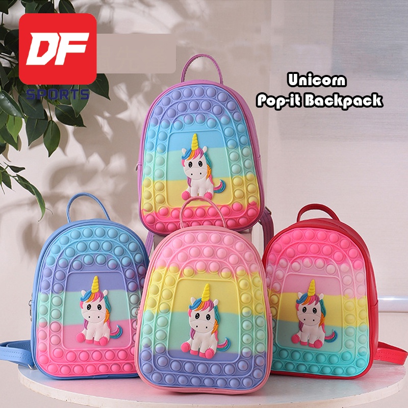 DF.os Pop It Small Backpack Fidget Toy Unicorn Peripheral Poppy Time ...