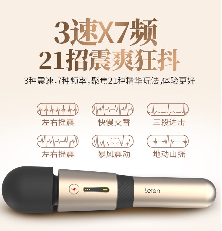 Leten Enhanced III AV Vibrator Powerful Vibrator Female Sex Toys Big Head Magic Wand Massager ...