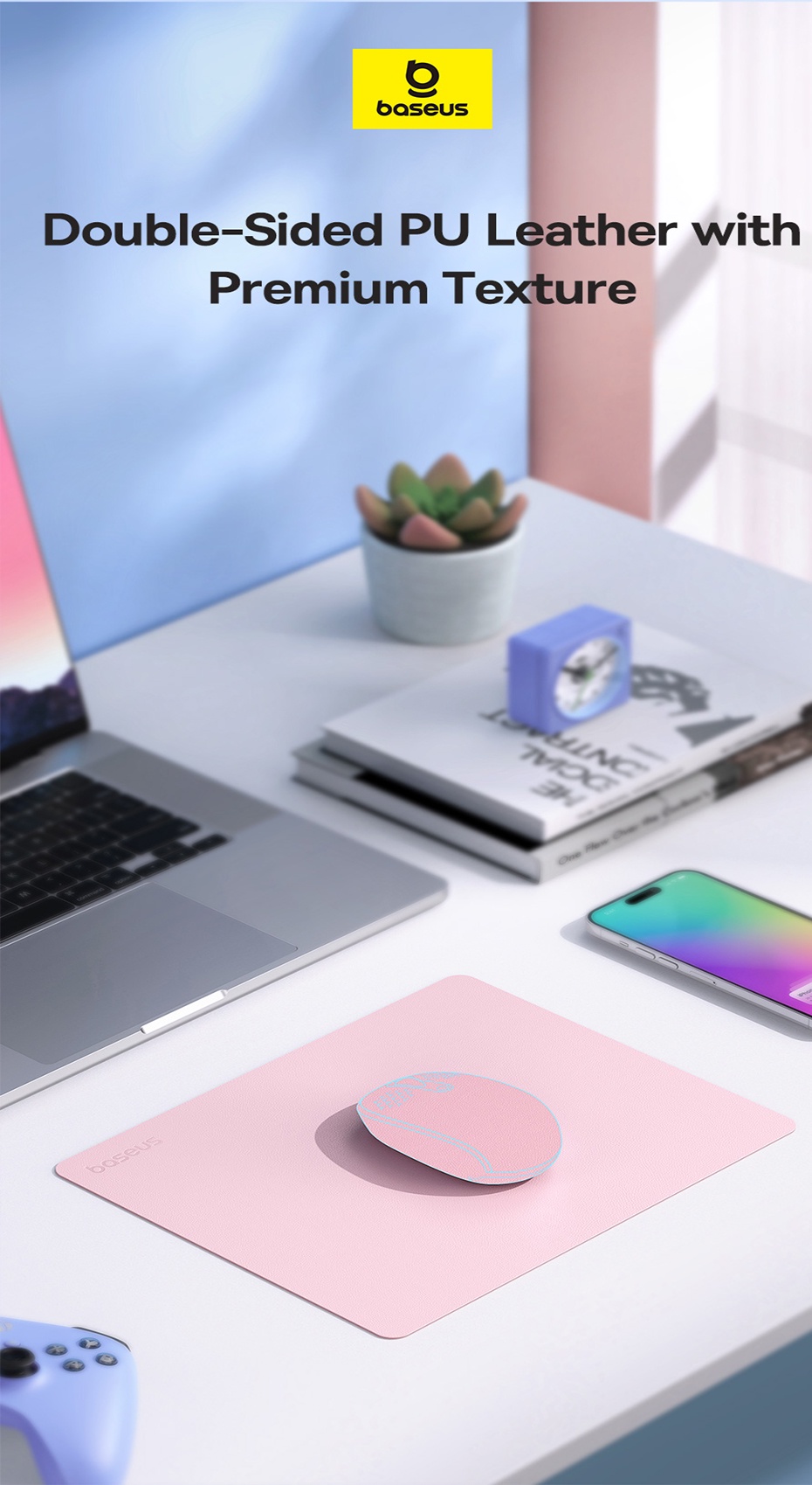 Baseus Solid Color Mouse Pad Cute Student Games Desk Mats Mini ...