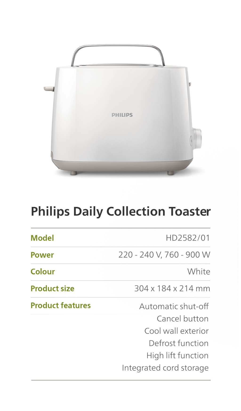PHILIPS Daily Collection Toaster - HD2582/01 | Shopee Singapore