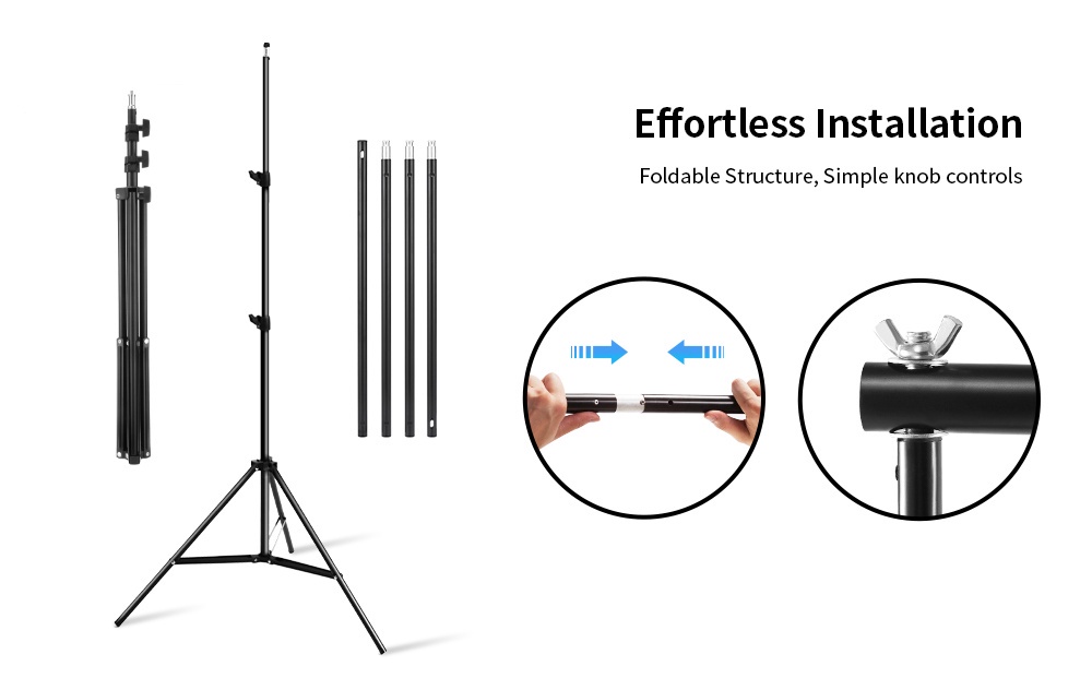 Selens 2x3m Backdrop Stand Kit Heavy Duty Photography Background Stand ...