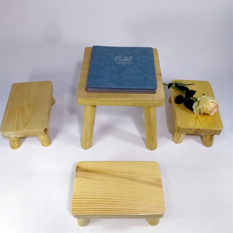 Solid Wood Footed Wooden Stool, Low Stool, Small Board Stool, Low Stool ...