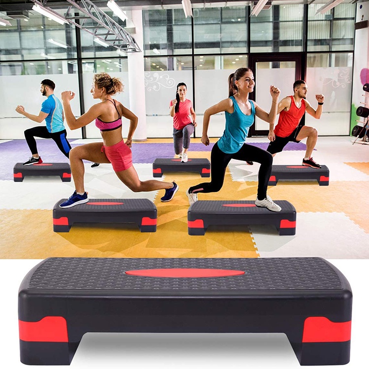 3H Adjustable Non-Slip Aerobic Step Up Board Stepper Fitness Workout ...