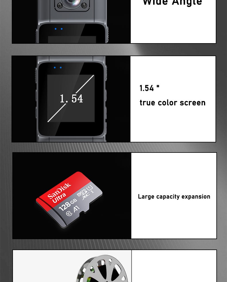 4K HD WIFI Mini Camera Portable Wearable Digital Video Recorder Body ...