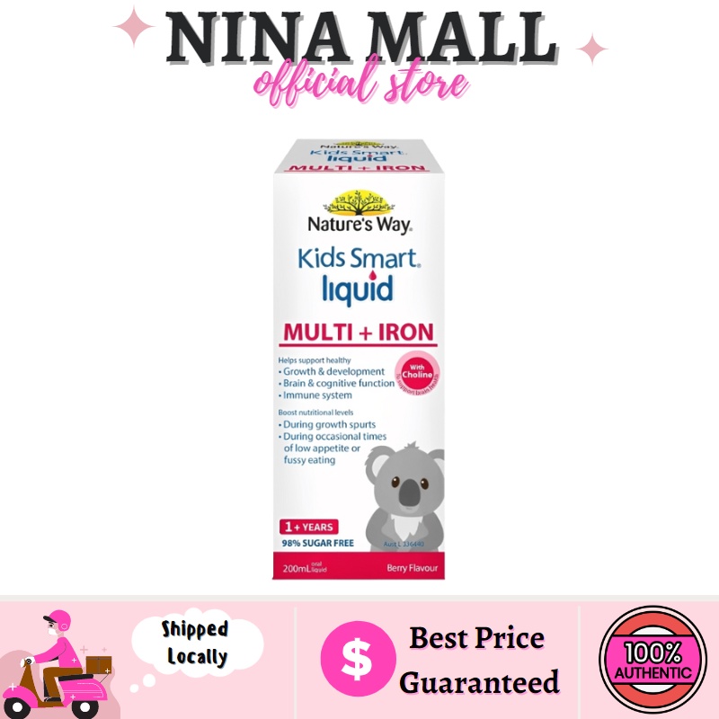 Nature's Way Kids Smart Liquid Multi + Iron 200ML | Shopee Singapore