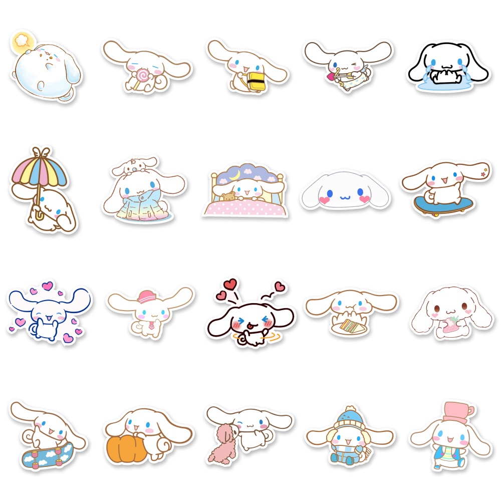 MUYA 50pcs Sanrio Cinnamoroll Stickers Waterproof Cute Cartoon Vinyl ...