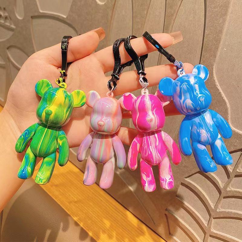 Multi-Functional DIY Bearbrick Keychain Parent-Child Color Painting ...