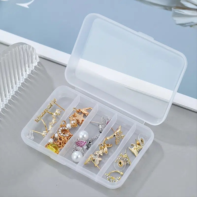 Mini Clear Storage Box with Lid / Plastic Rectangular Collection Case ...
