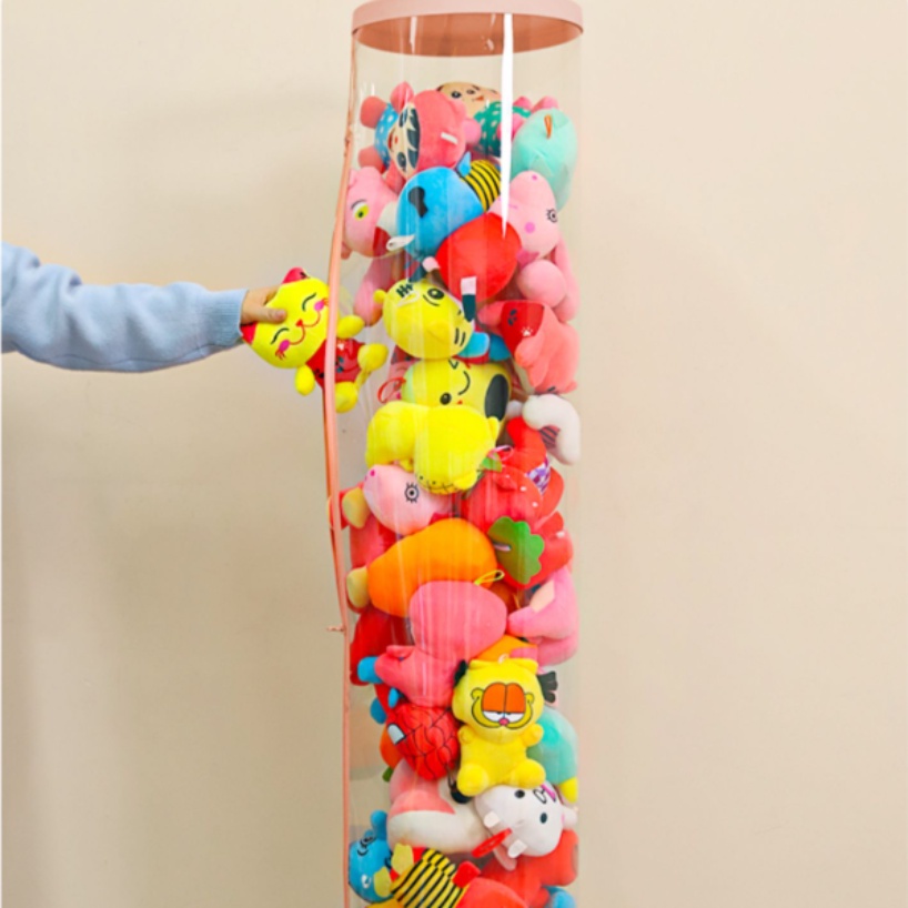 【IN Stock】Zipper Doll Storage Tube PVC Plush Toy Doll Muppet Bucket ...
