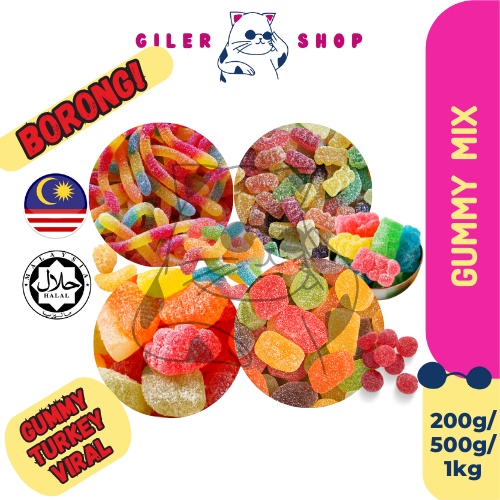 Halal Mix Gummy Turkey Viral 200g 500g 1kg Per Pack | Shopee Singapore