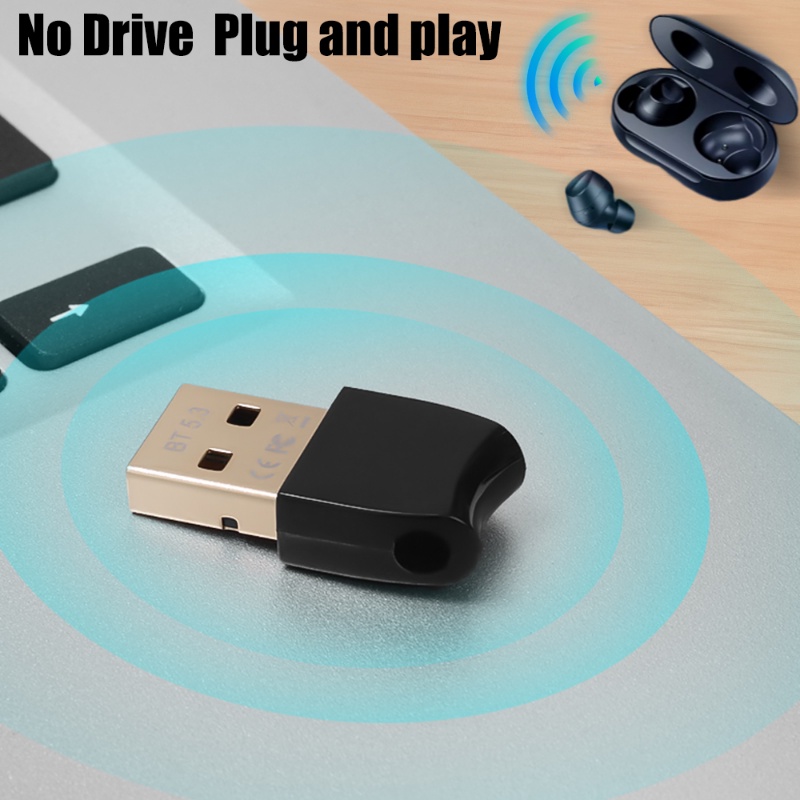 USB Bluetooth 5.3 Adapter for PC / Plug & Play Bluetooth Dongle ...
