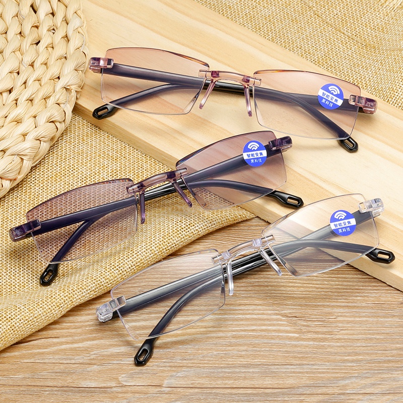 *Ready Stock*Borderless Reading Glasses Men Anti Blue Rays Presbyopia ...