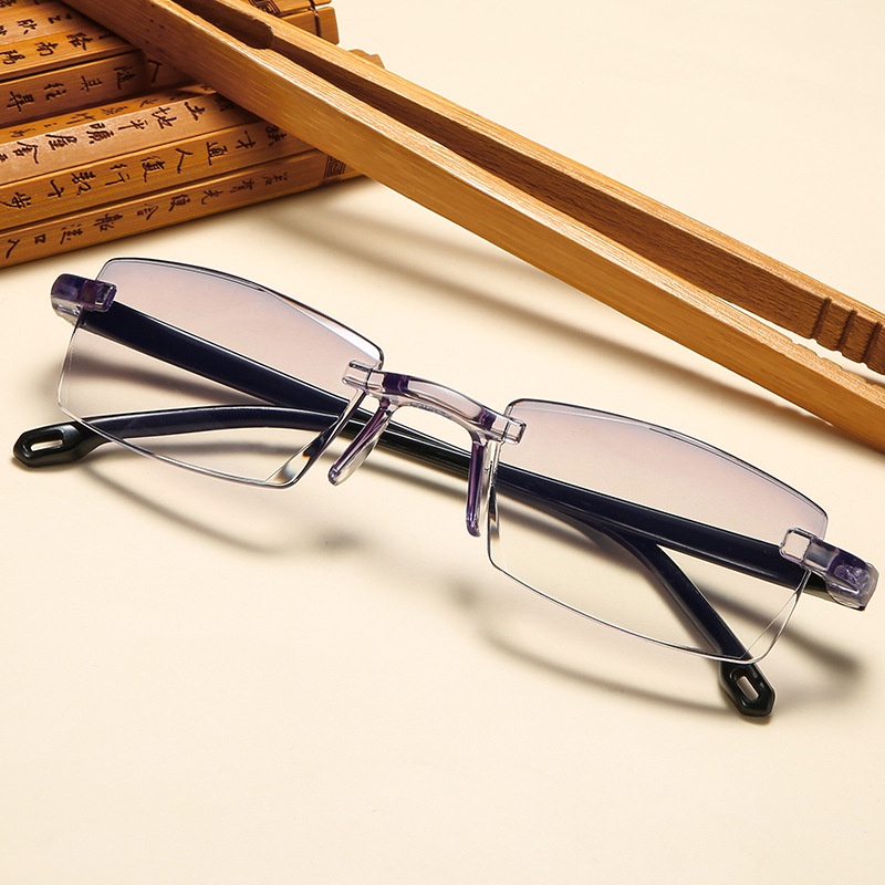 *Ready Stock*Borderless Reading Glasses Men Anti Blue Rays Presbyopia ...