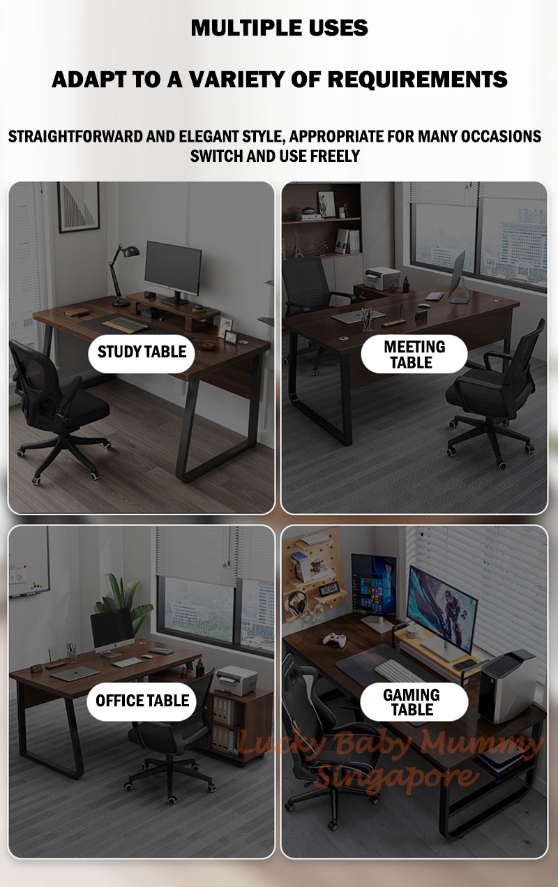 A363C Computer Table, Minimalist Modern Study Table, Work Desk, Office ...