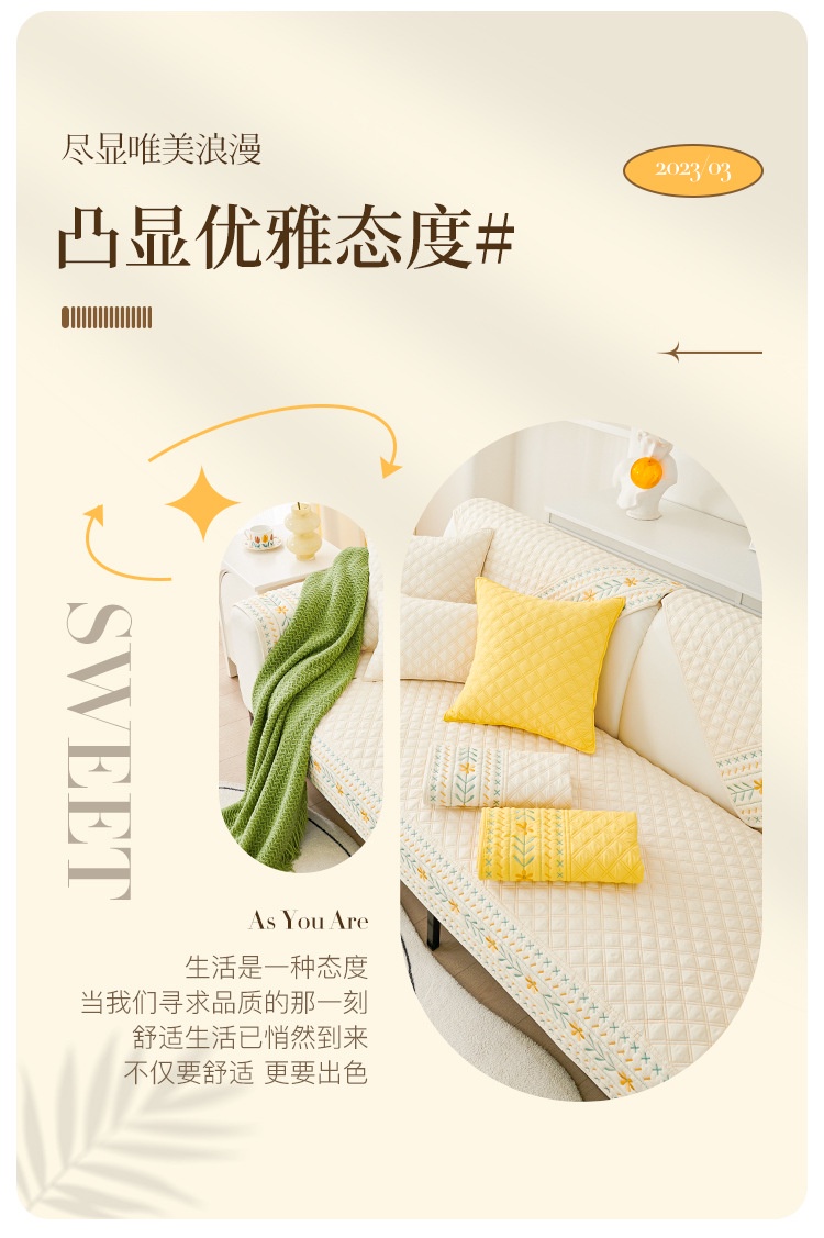 Soft Sofa Cushion Couch Bench Long Seat Mat Living Room Sofa Protective ...