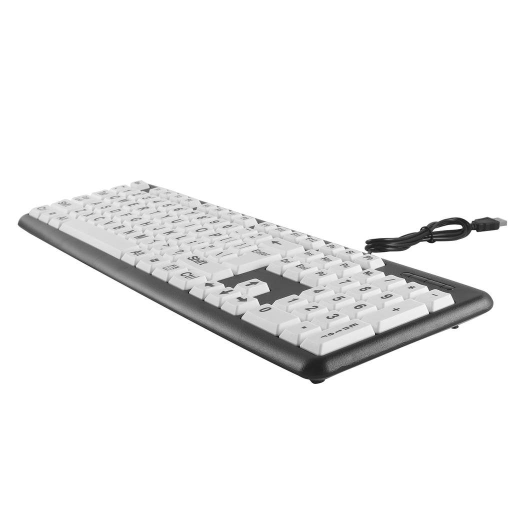 Large Print Computer Keyboard 107 Keys Keyboard Wired Keyboard ...