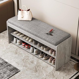 New Arrival Multi-laye shoe rack wooden shoe rack with seat covered ...