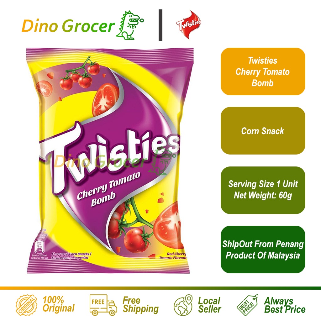 Twisties Cherry Tomato Bomb 60g 崔思迪 番茄味 | Shopee Singapore