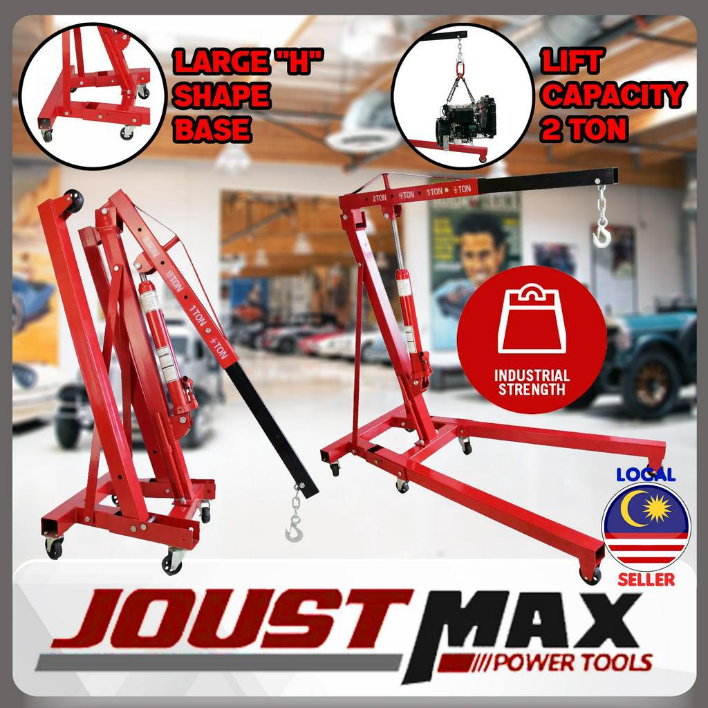 Engine Stand Engine Hoist & Leveler Cherry Picker Folding Hydraulic ...