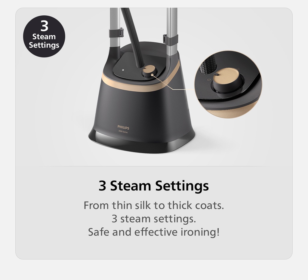 PHILIPS Stand Garment Steamer 3000 Series (MyEssence Fragrance Infuser ...