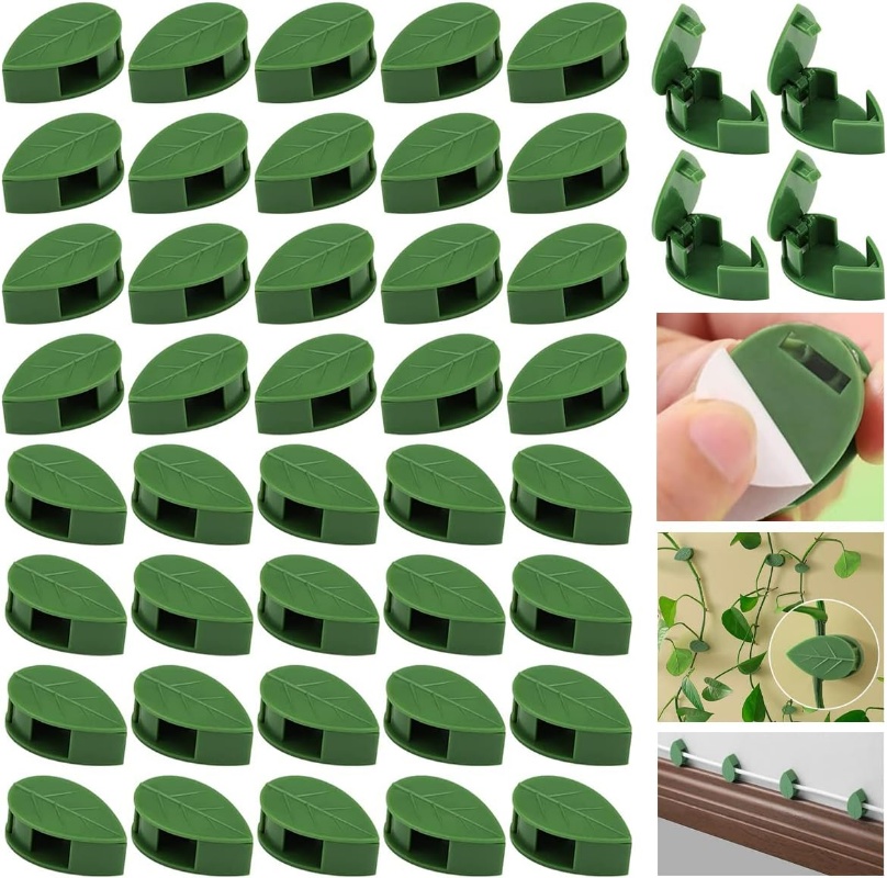 Plant Vine Traction / Leaf Shaped Wall Vines Fixing Clips Hook / Plant ...