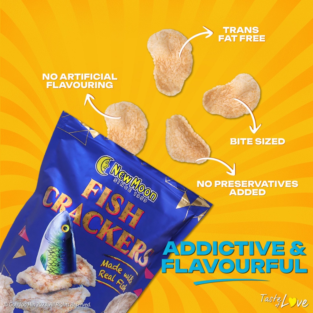 [Bundle of 12] New Moon Fish Crackers 75g | Shopee Singapore