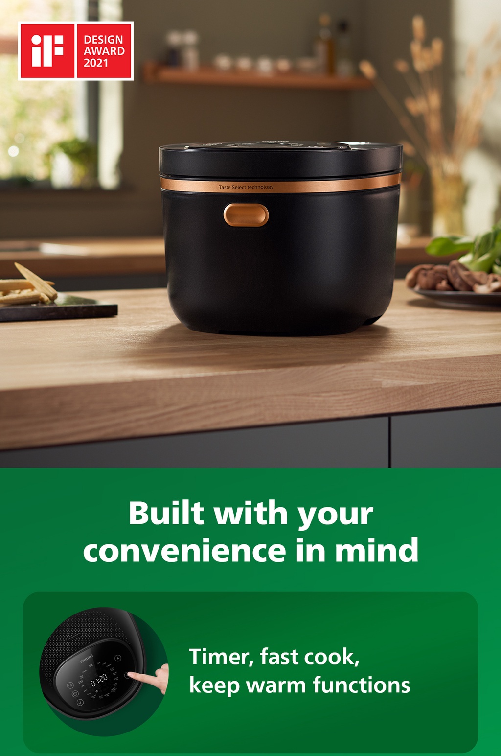 Philips HD4539/62 | Advanced IH Digital Rice Cooker | 1.5L | IH ...