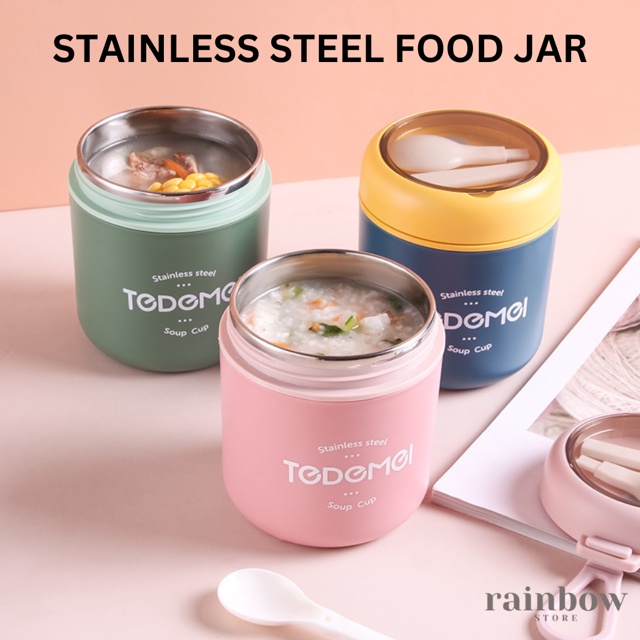 Tedemei Stainless Steel Thermal Food Jar Thermal Food Container Baby ...
