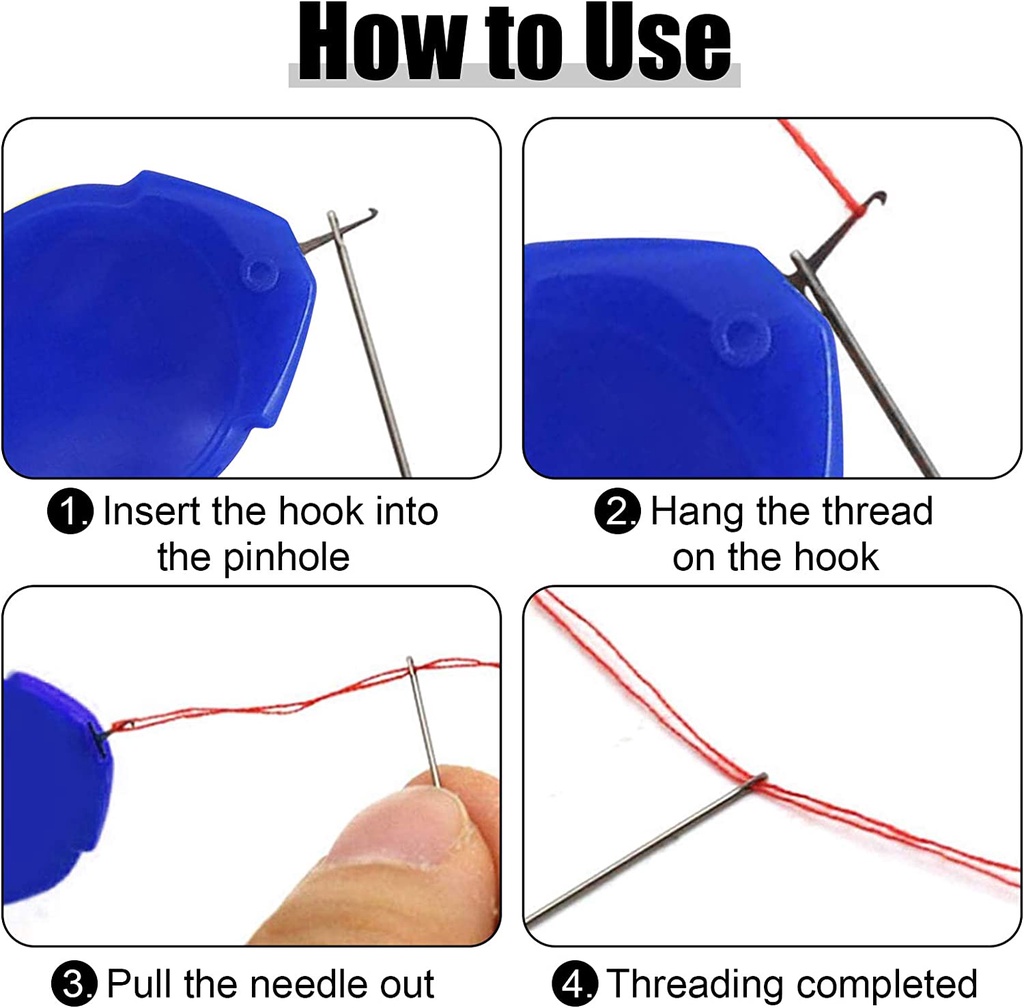 1 /5/10 Pcs Plastic Wire Hook Simple Threader for Needles Small Eye ...