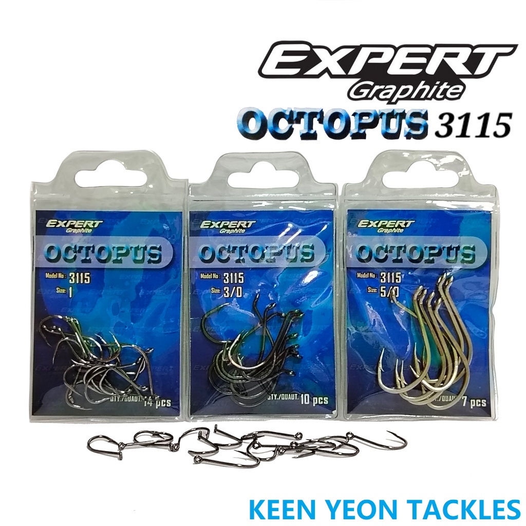 EXPERT GRAPHITE OCTOPUS HOOK (3115) | Shopee Singapore