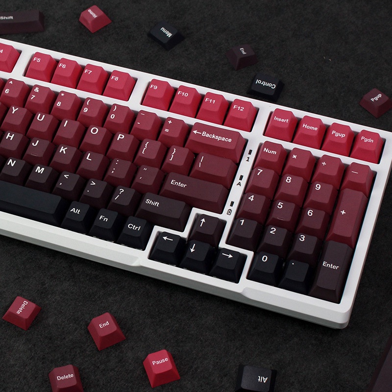 PBT keycaps CHERRY MX Profile gradient thermal sublimation sunset ...