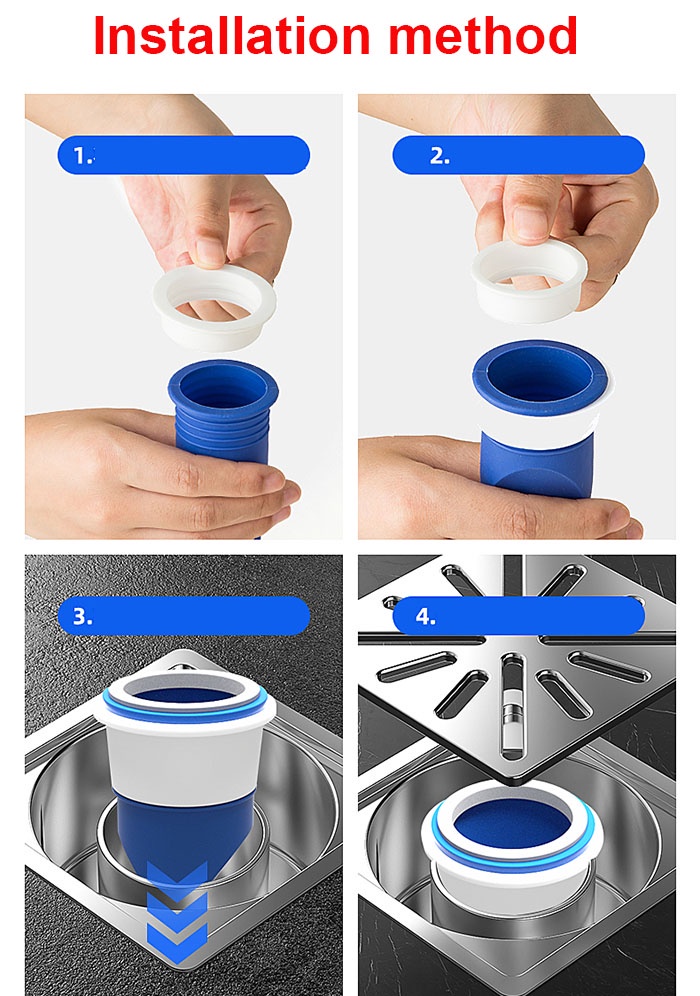 HOT!! 3Pcs/set Floor Drain Anti Odor,Floor Trap Cover,Deodorant Core ...