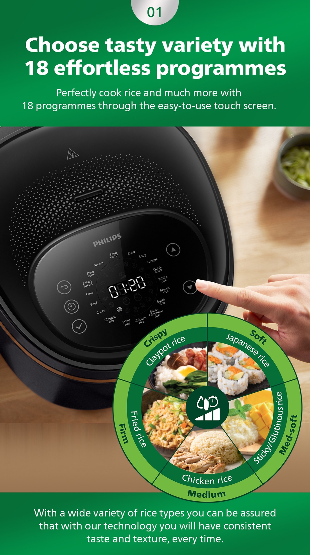 Philips HD4539/62 | Advanced IH Digital Rice Cooker | 1.5L | IH ...