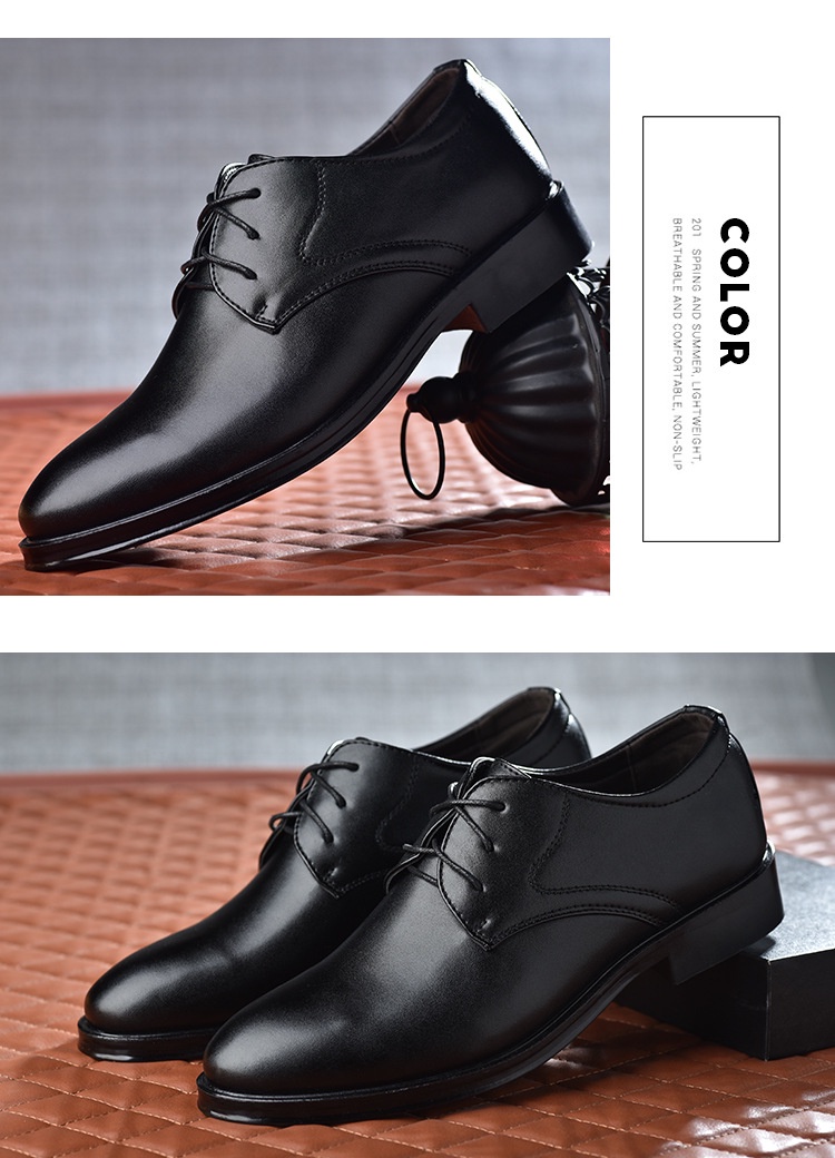 SG stock Men's Leather shoe Shoes Business formal work shoes Men's Lace ...