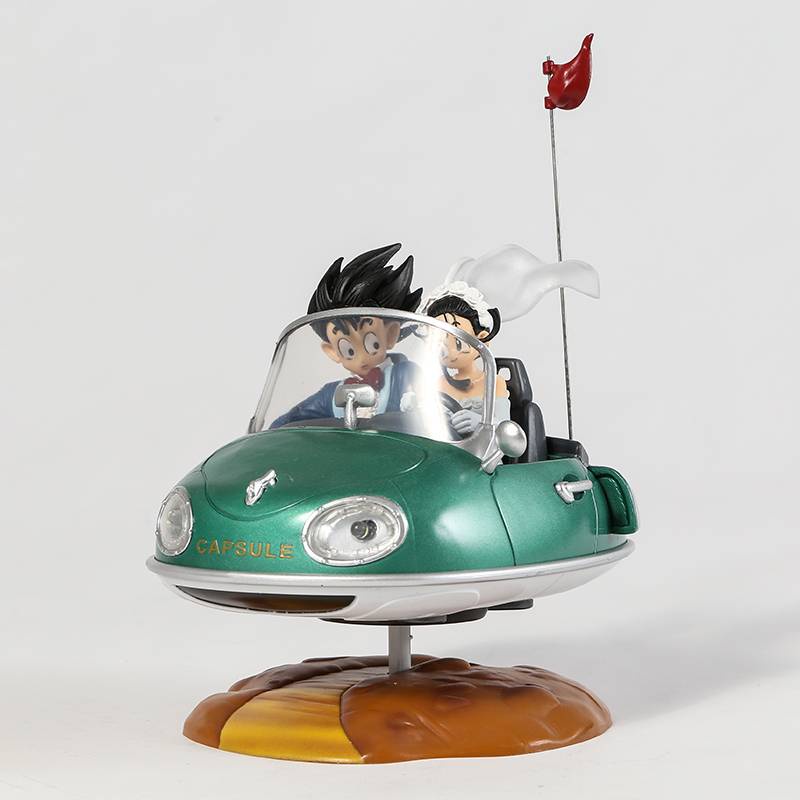 Dragon Ball Goku & Chi Chi Wedding Driving Capsule Corp Car Figure ...