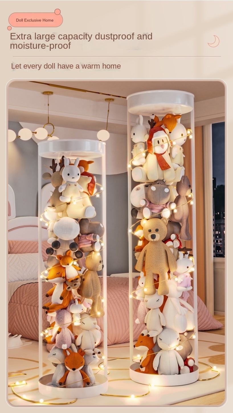 50cm-150cm Doll Storage Bucket Box Enlarged Transparent PVC Muppet ...