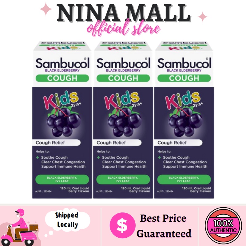 Sambucol Kids Cough Relief Liquid 120ml l 3 Bundle Packs [Nina.Mall.sg ...