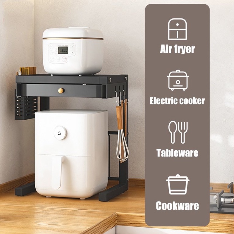 YOULITE Kitchen Double-layer Storage Rack Small Household Appliances ...