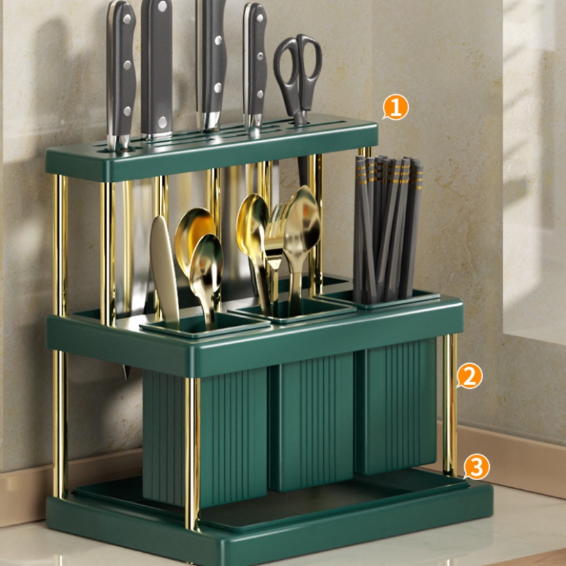 Kitchen Multifunctional Knife Holder Light Luxury Countertop Window ...