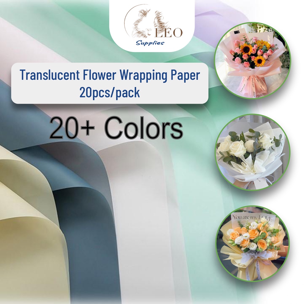 [SG Instock] 20pcs Translucent Flower Paper | Bouquet Half Transparent ...