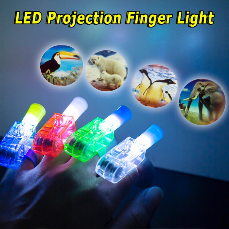 LED Projection Finger Light Kids Finger Flashlight Multiple Pattern ...