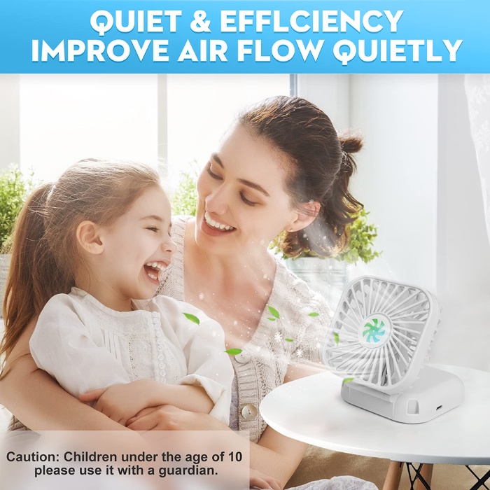 360 ° Rotatable Mini Fan Strong Wind Summer Clip-on Air Cooler Backpack ...