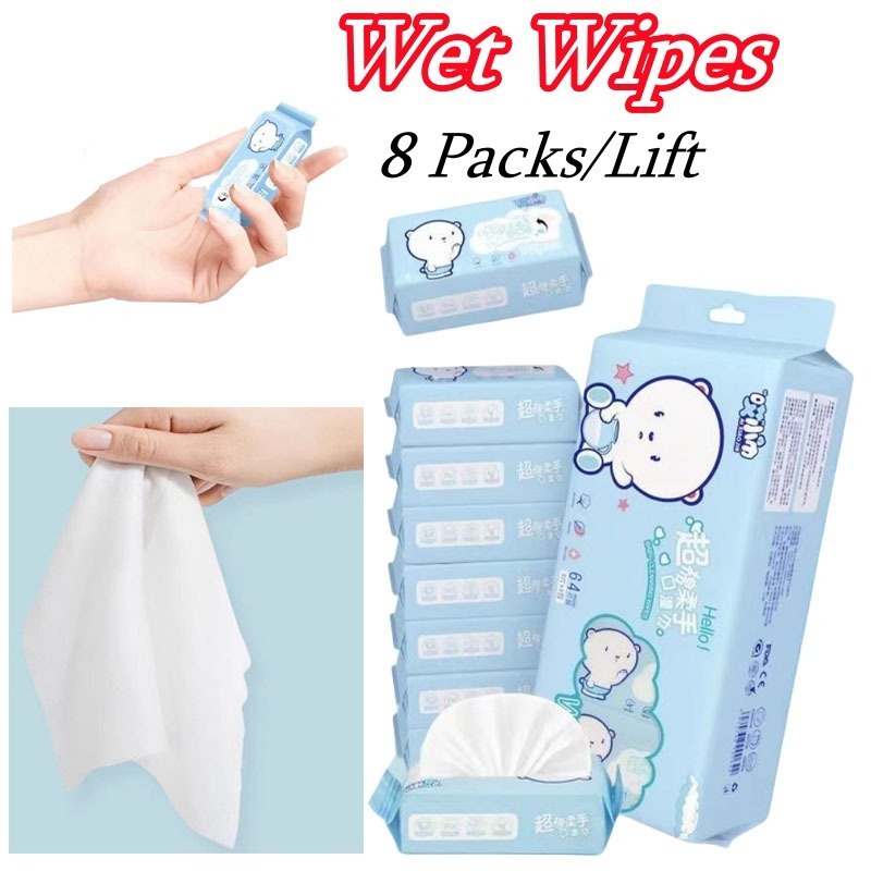 Mini Baby Wipes Antibacterial Portable Mini Paper Towel Disposable Skin ...