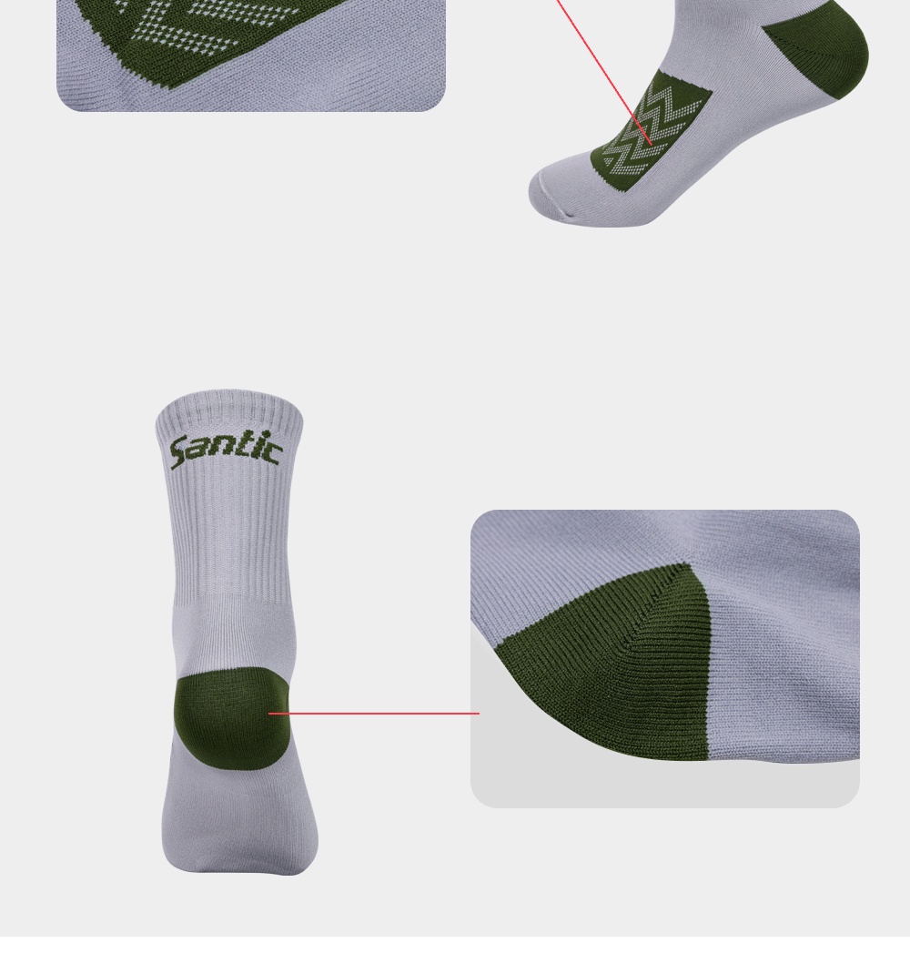Santic Cycling Socks Bicycle Socks Breathable Anti-Sweat Outdoor Sports ...